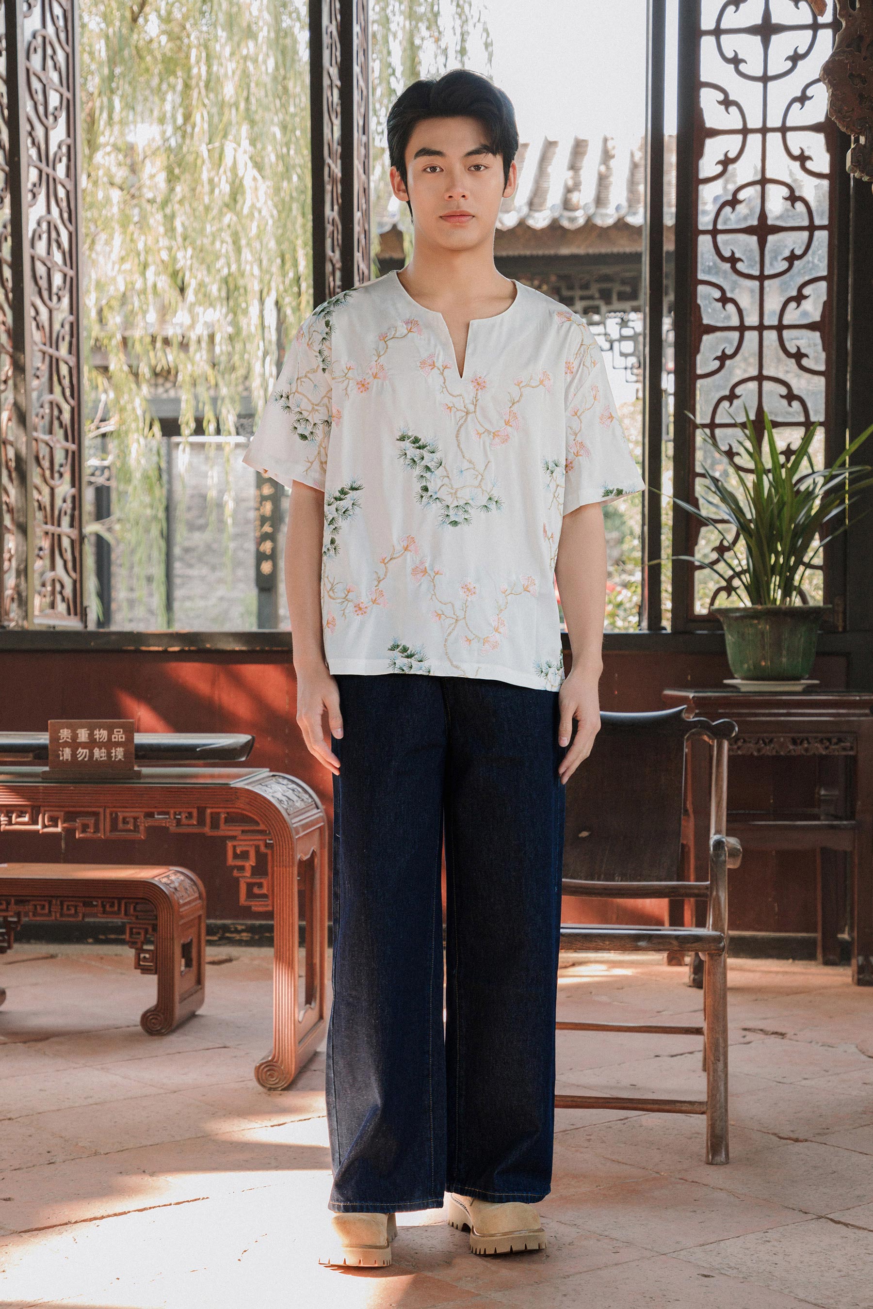 LUKAS TOP - SILK GARDEN [BY MODPARADE]