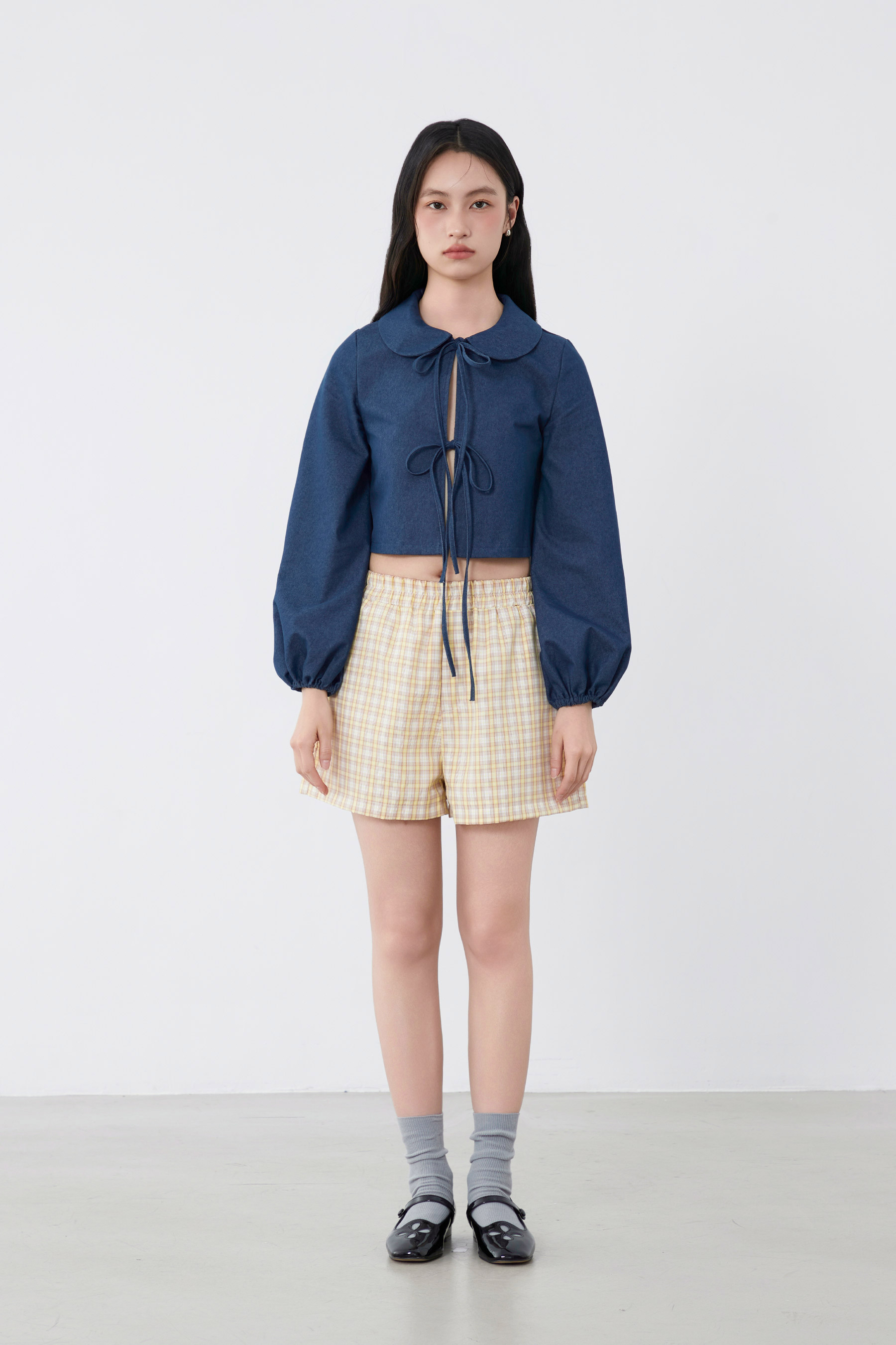 MARTHA TOP - MEDIUM WASH [BY MODPARADE]