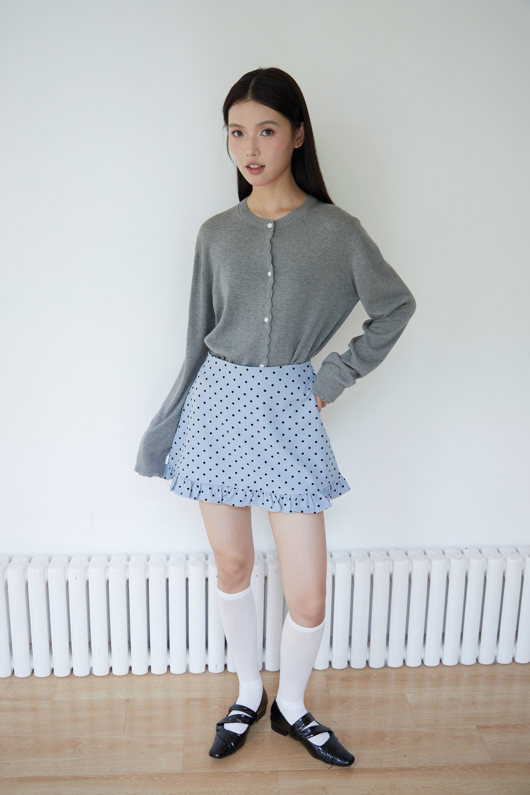 DORTHEA SKORTS - BLUE POLKA [BY MODPARADE]